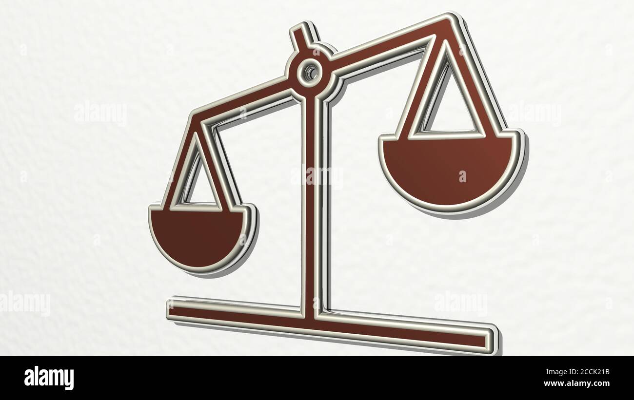 balance 3D drawing icon, 3D illustration Stock Photo - Alamy
