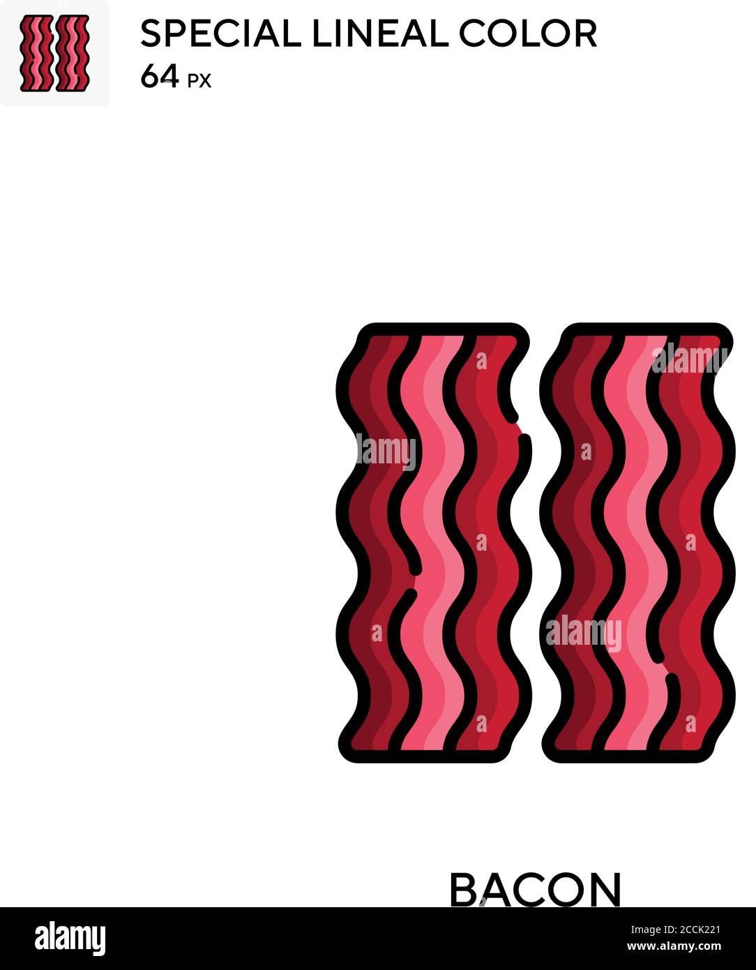 Bacon Special lineal color icon. Illustration symbol design template ...