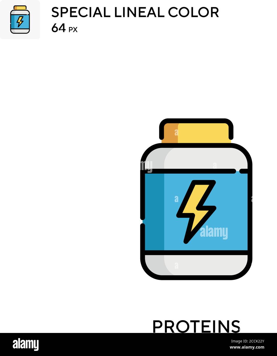 Proteins Special lineal color icon. Illustration symbol design template ...