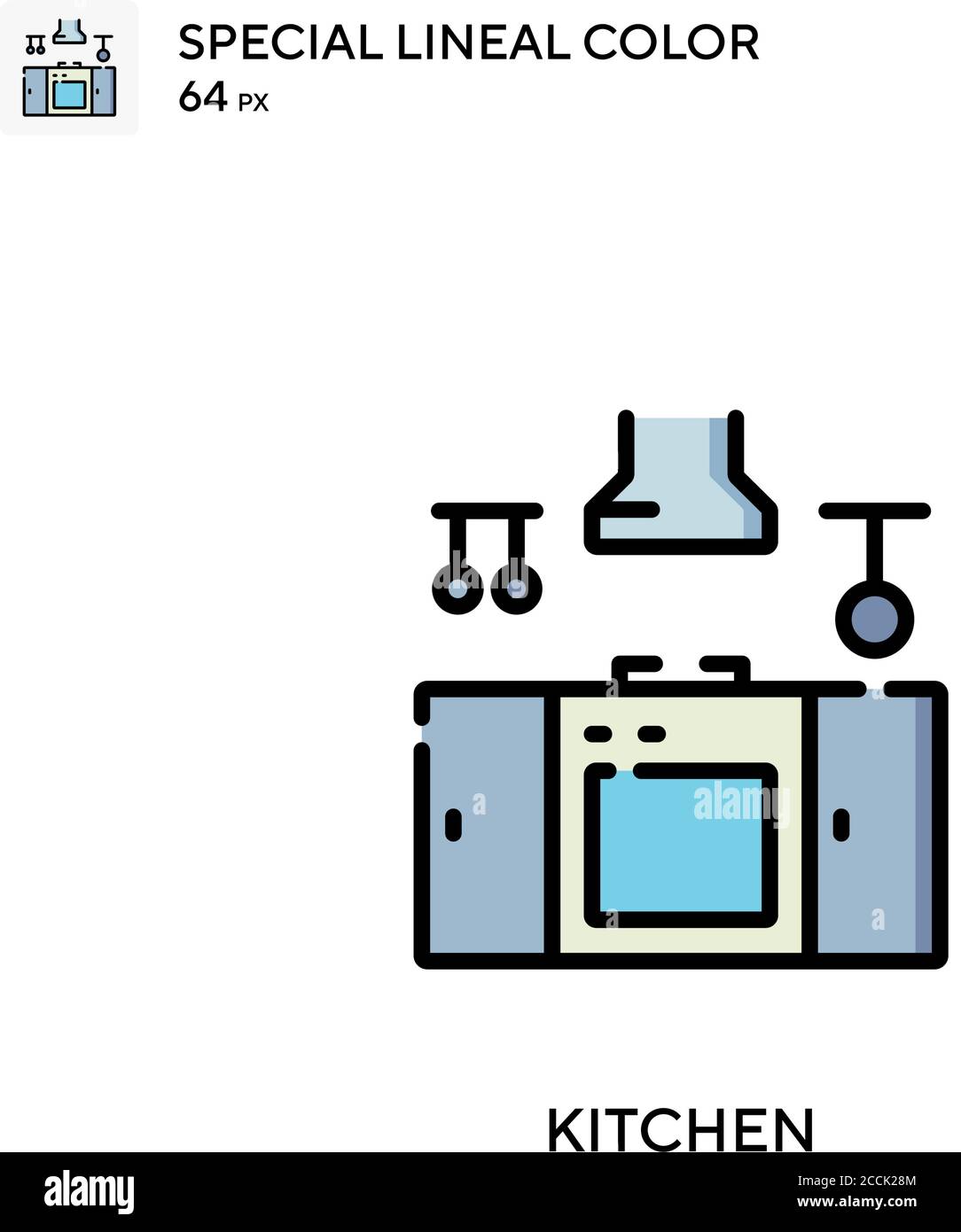 Kitchen Special lineal color icon. Illustration symbol design template ...