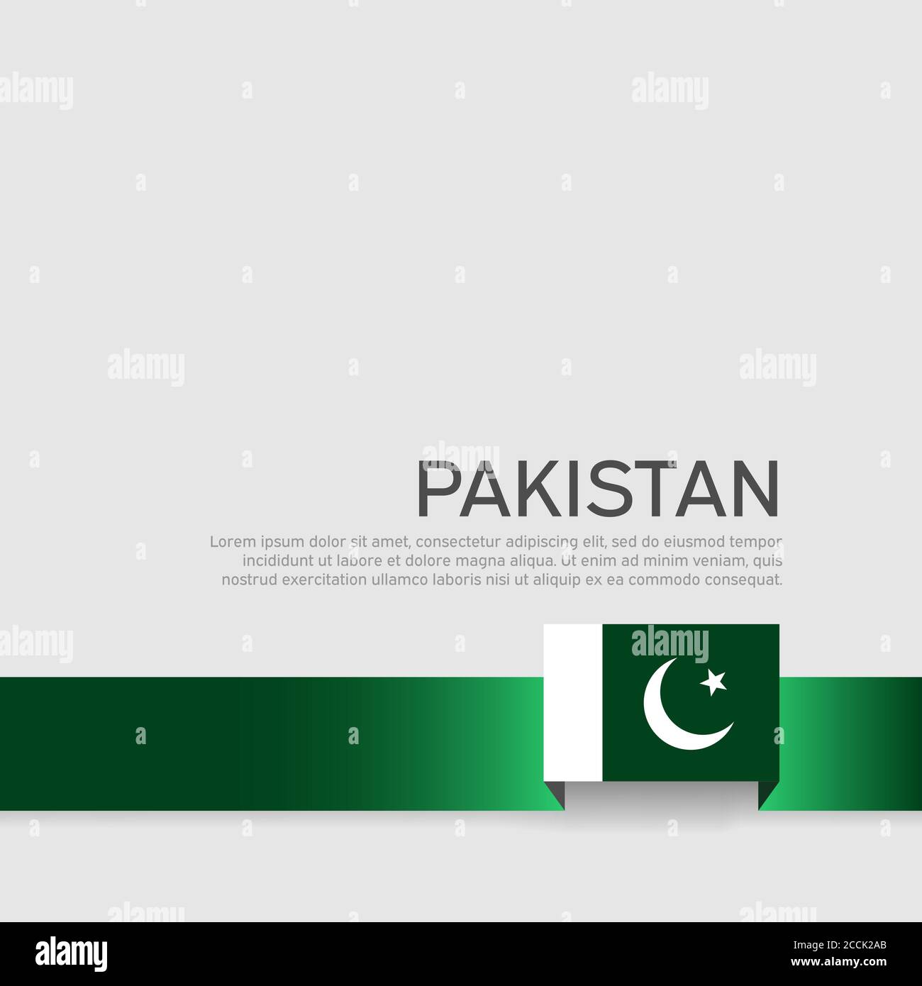 Pakistan flag background. Ribbon colors flag of pakistan on white ...