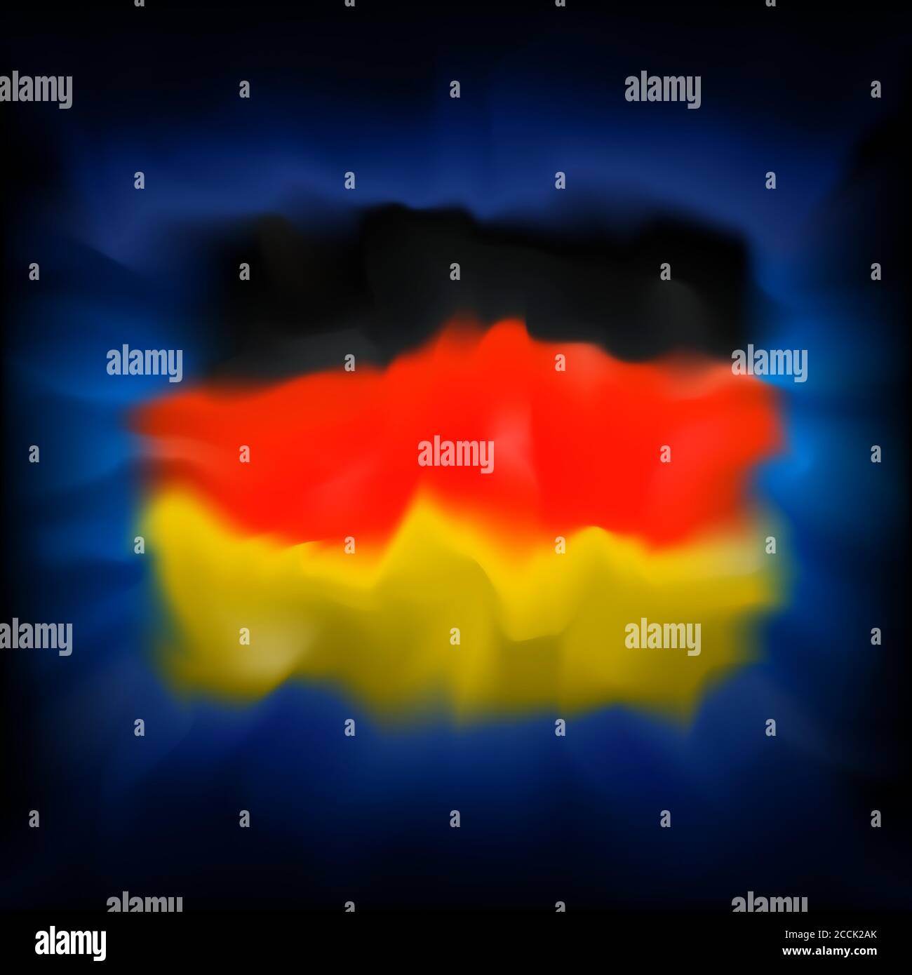 Abstract flag of germany on blue background for creative design ...