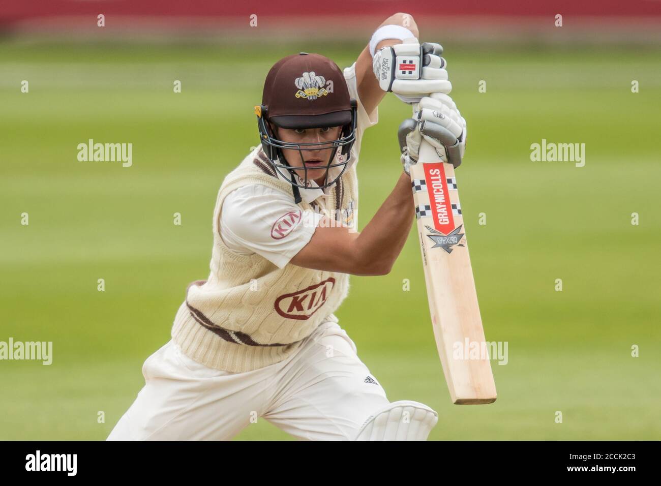 London, UK. 23 August, 2020. Jamie Smith batting for Surrey against ...