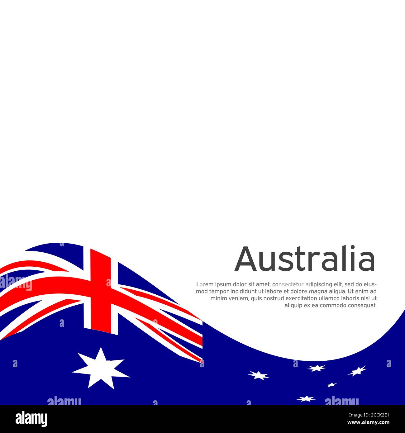 Australia flag on a white background. National poster design. Business ...