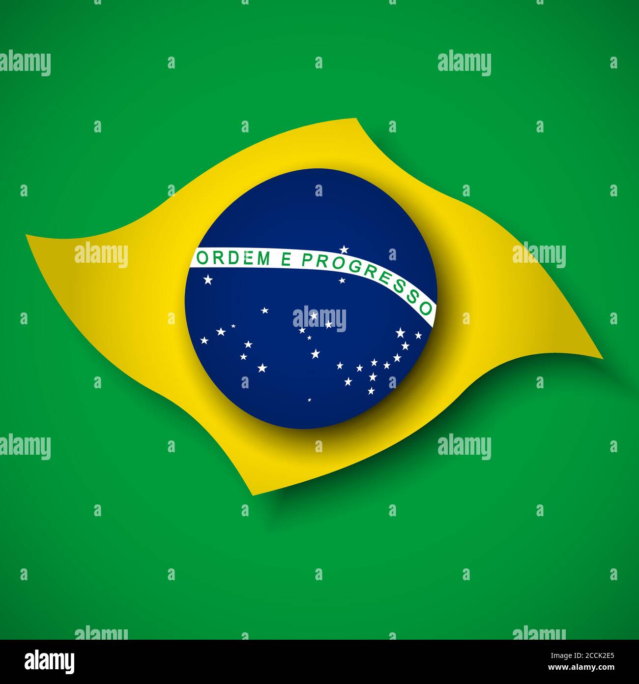 Abstract waving brazil flag. Creative background for Brazil holidays ...