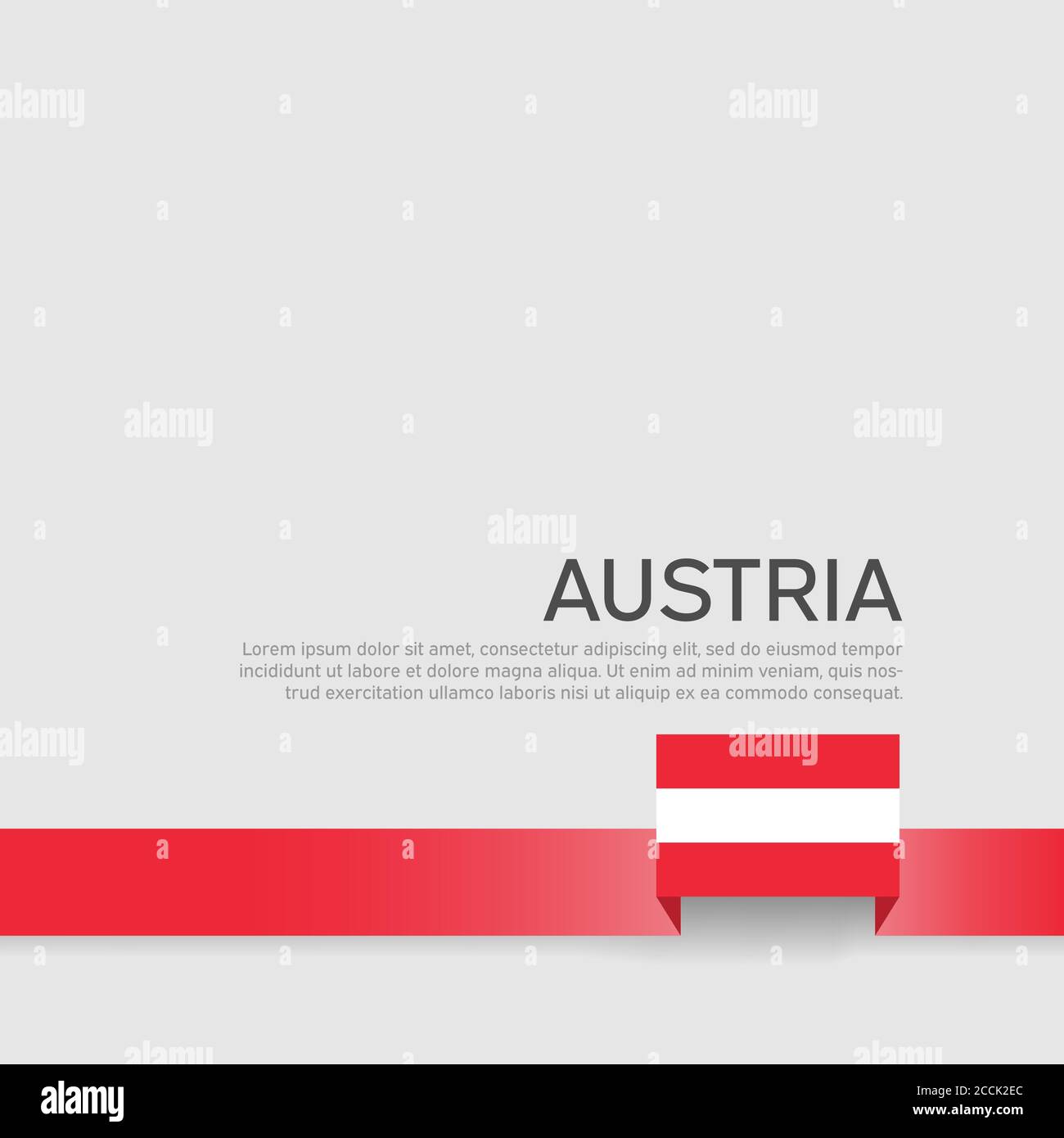 Austria flag background. Austria flag color ribbon on a white ...