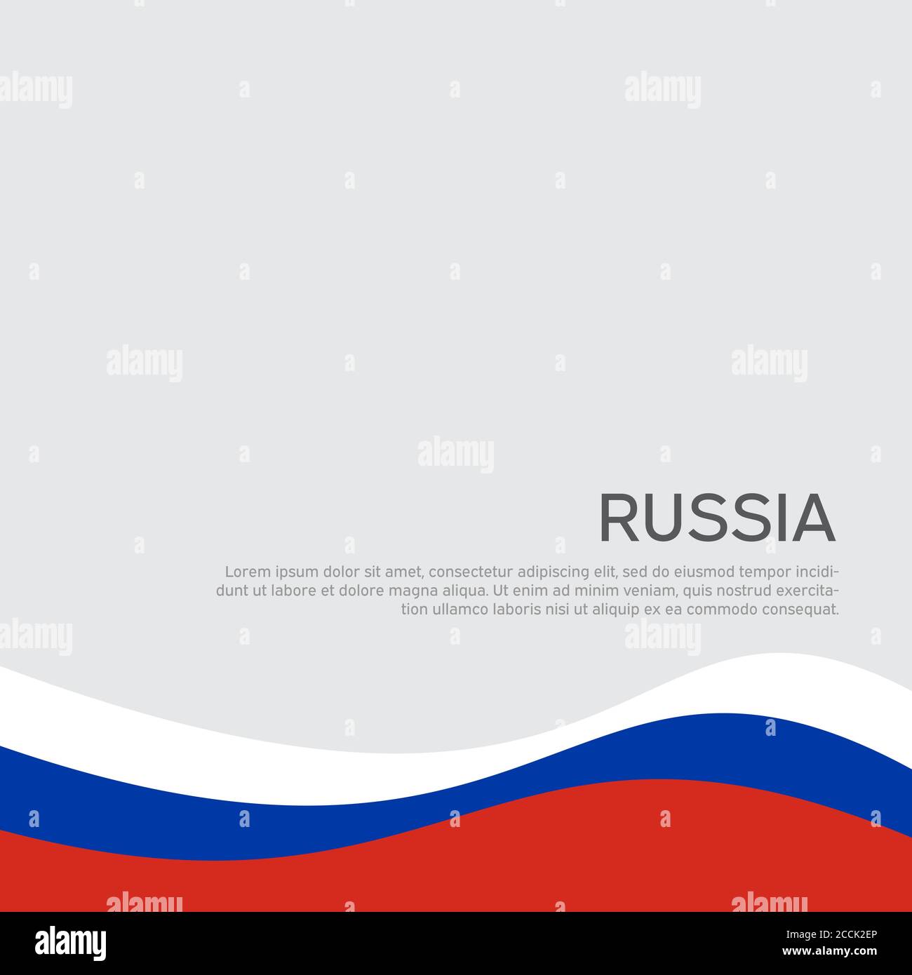Abstract waving flag of russia. Creative background for design of ...