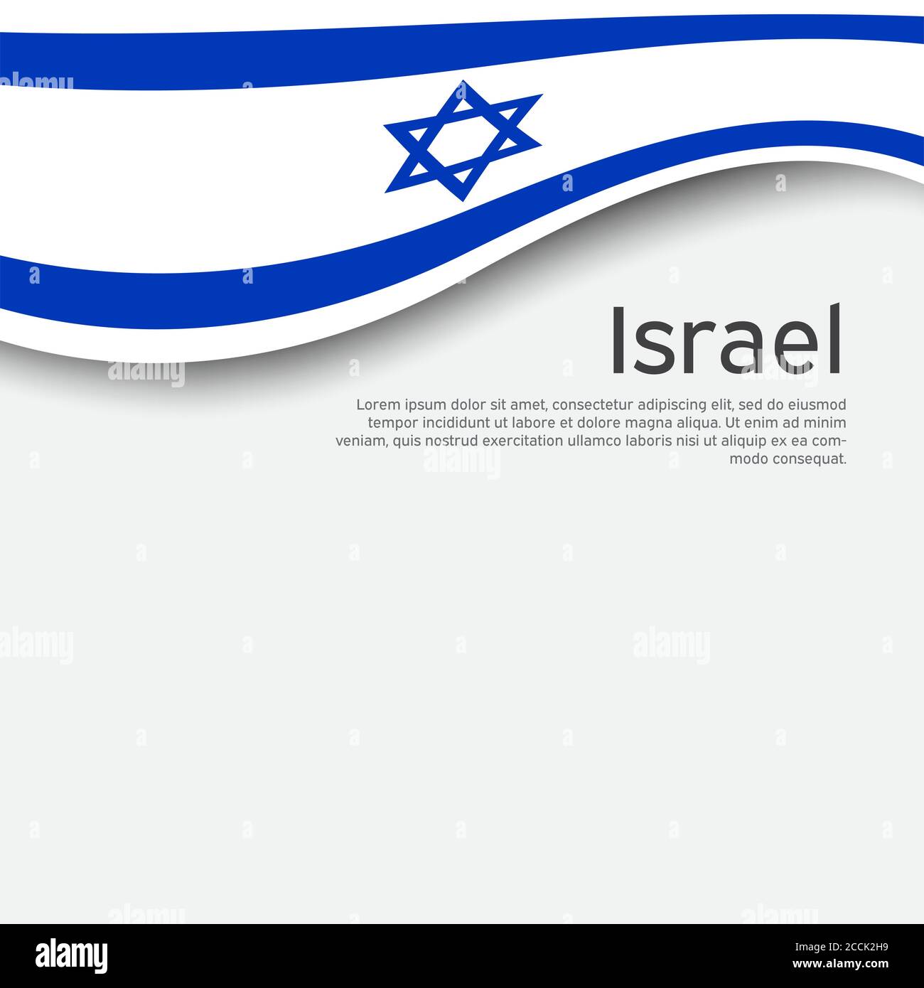 Israel flag background. Israel wavy flag on a white background ...