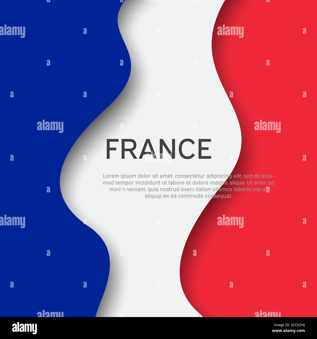 Abstract waving france flag. Creative background for design of ...