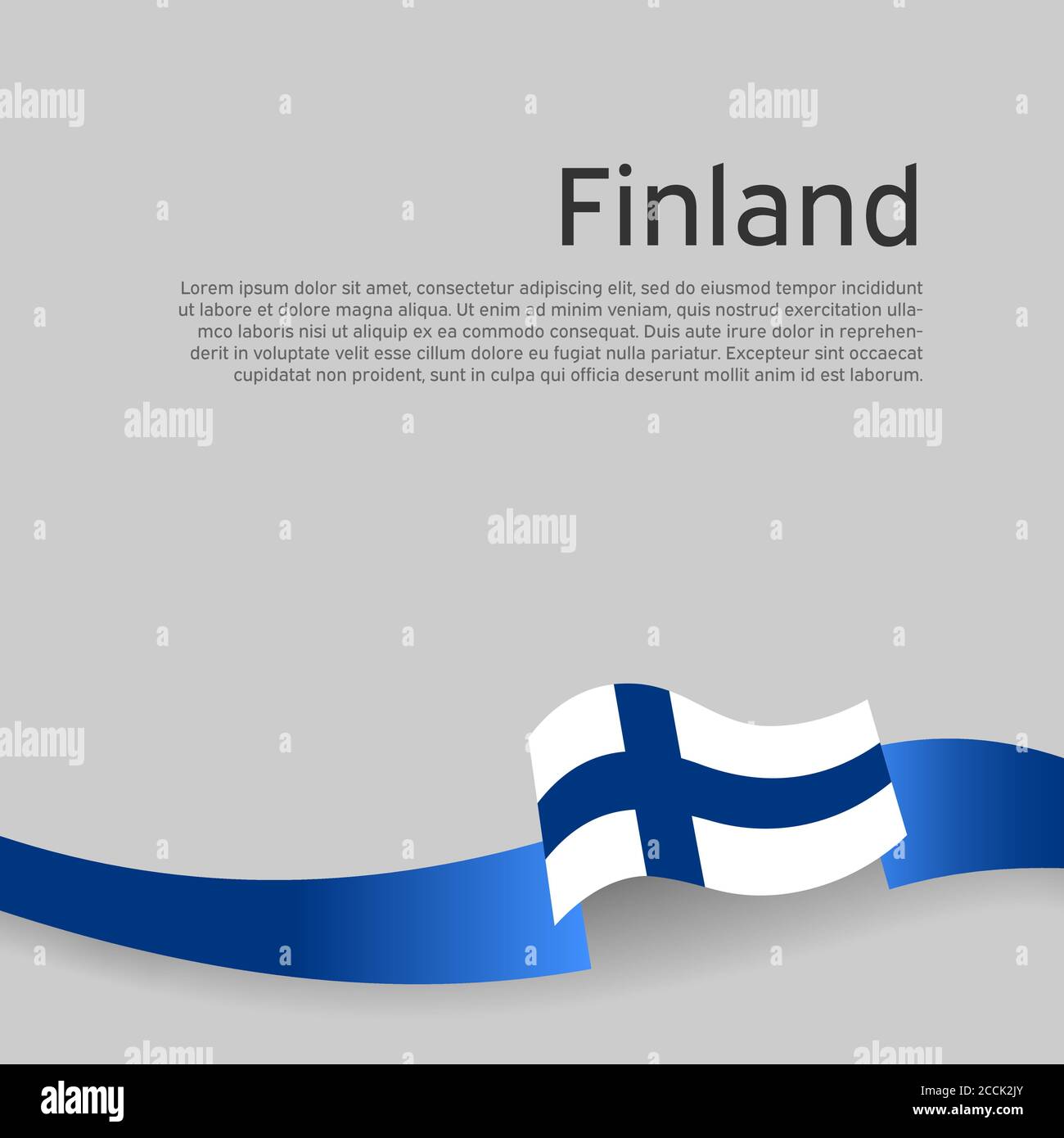 Finland flag background. Finland flag wavy ribbon on a white background ...