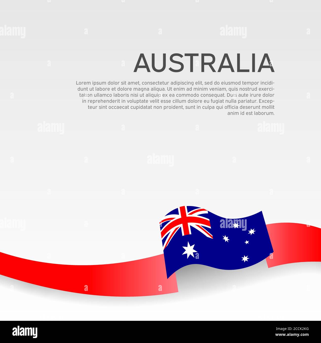 Australia flag background. Wavy ribbon color flag of australia on a ...
