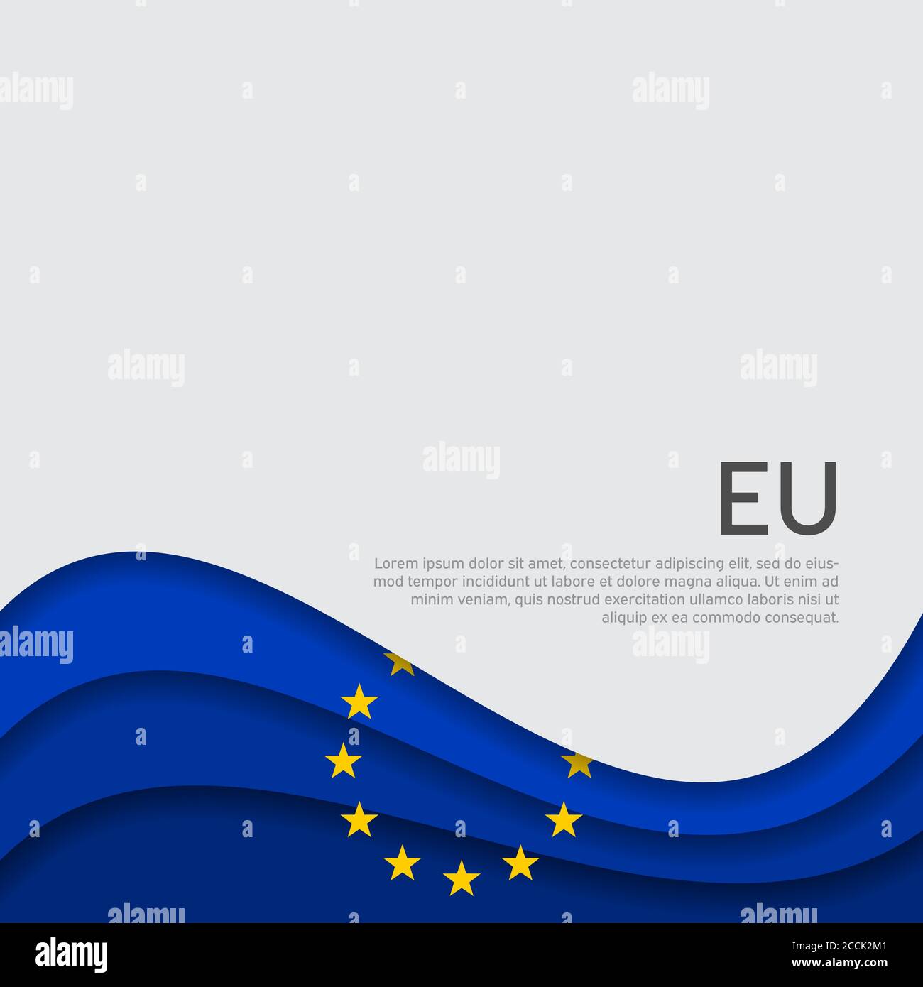 Cover, banner in the colors of the European Union. Background - wavy ...
