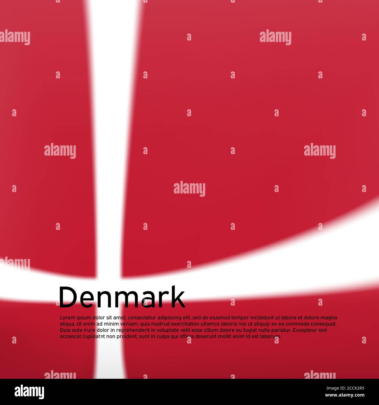 Denmark flag background. Blurred pattern in the colors of the danish ...