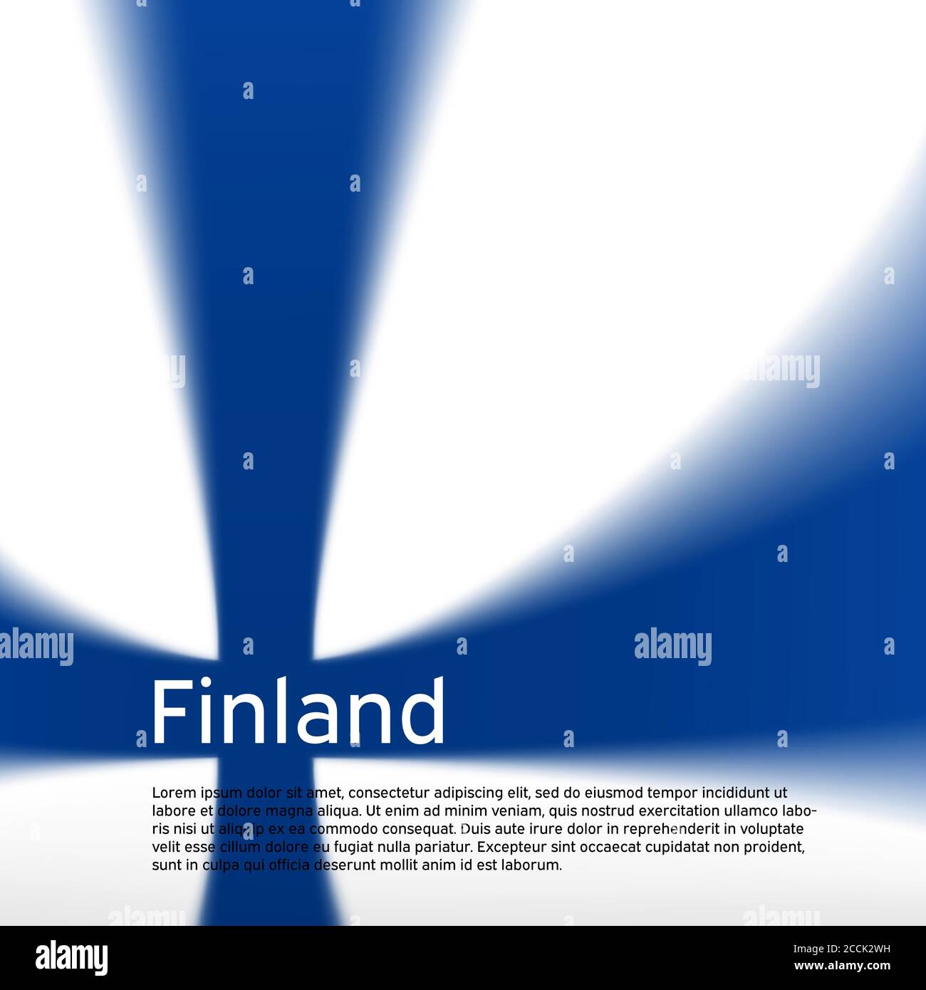 Finland flag background. Blurred pattern in the colors of the finnish ...