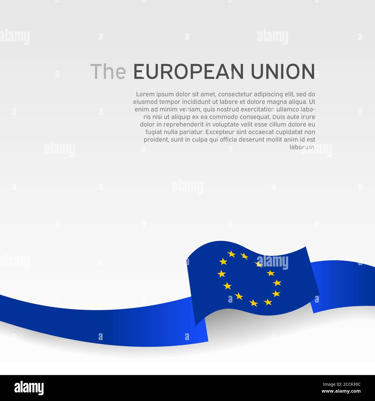 European union flag background. European union flag with blue wavy ...
