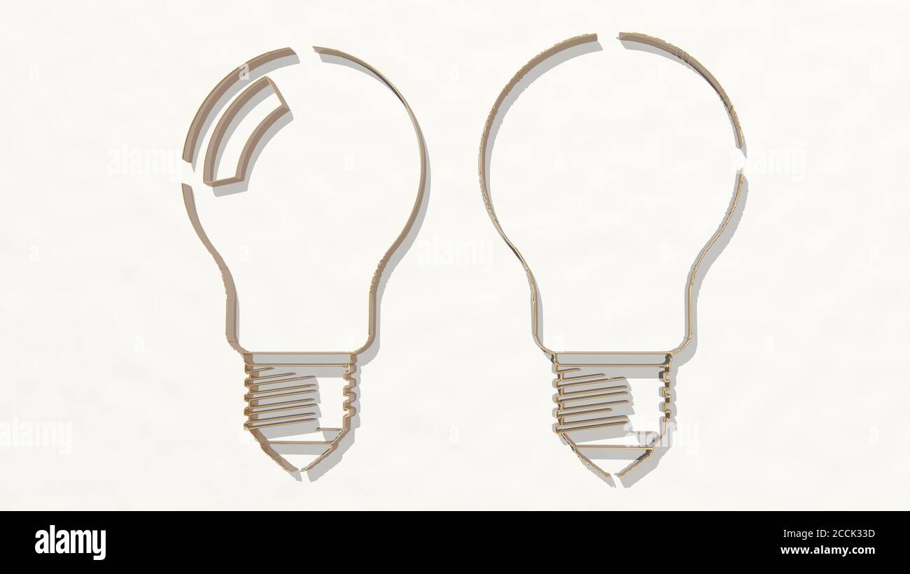 lamps 3D drawing icon, 3D illustration Stock Photo - Alamy