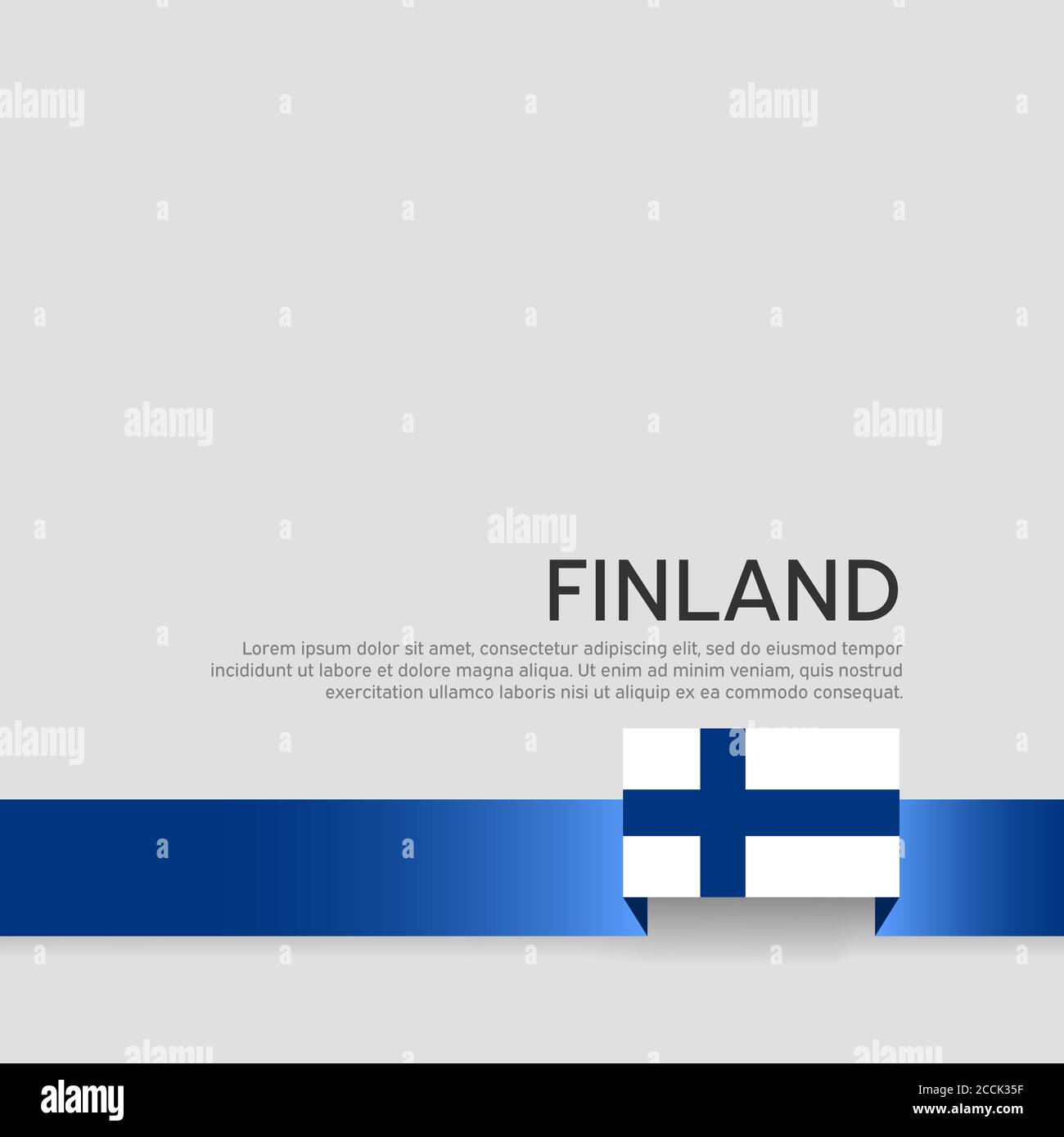 Finland flag background. Business booklet. Ribbon colors of the flag of ...