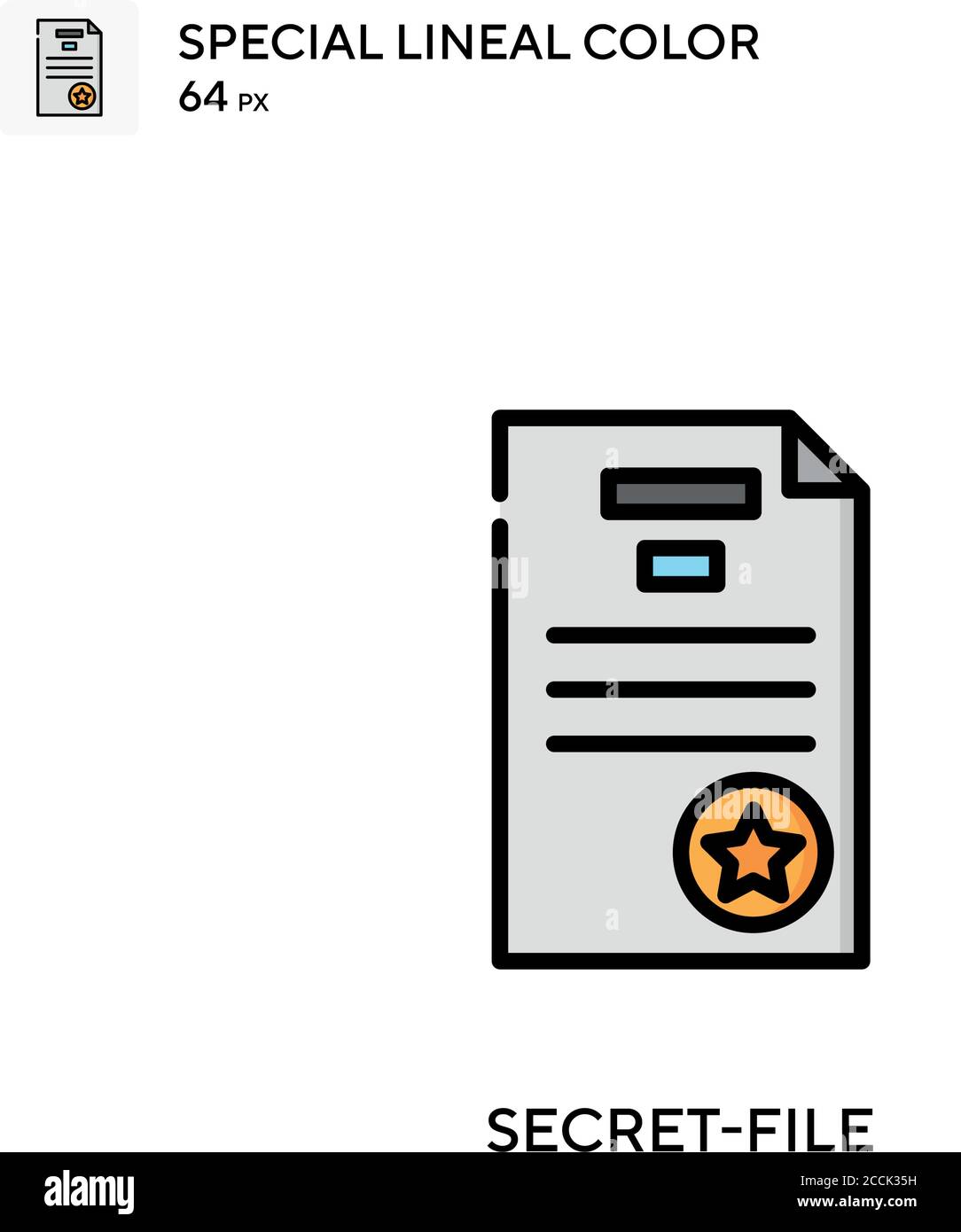 Secret-file Special lineal color icon. Illustration symbol design ...