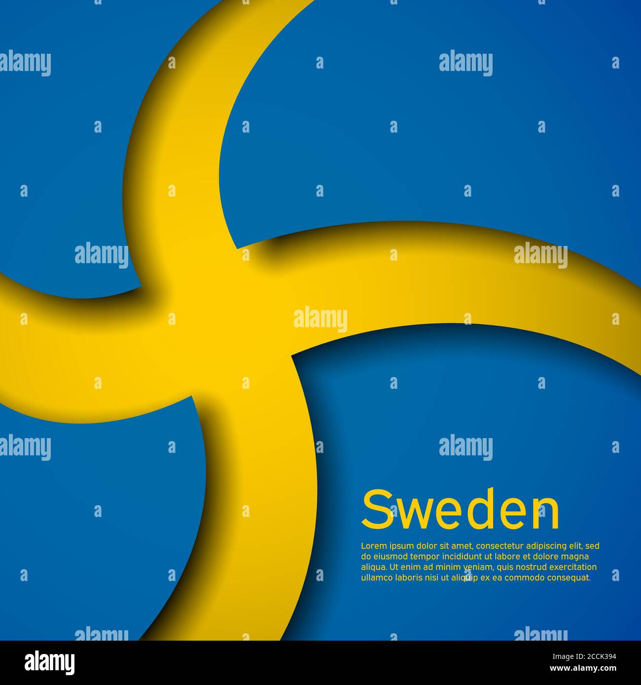 Background with flag of sweden. State swedish patriotic banner, flyer ...