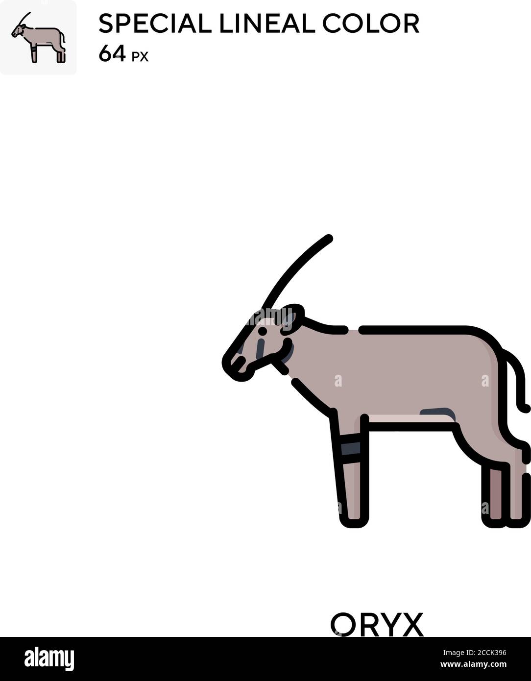 Oryx Special lineal color icon. Illustration symbol design template for ...