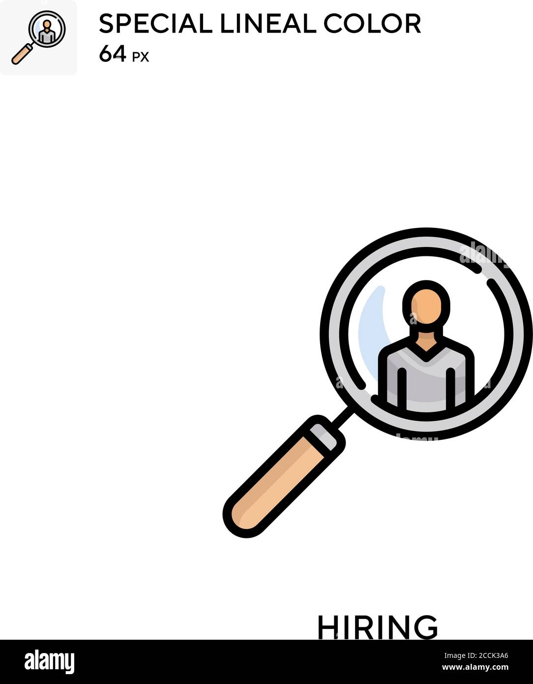 Hiring Special lineal color icon. Illustration symbol design template ...