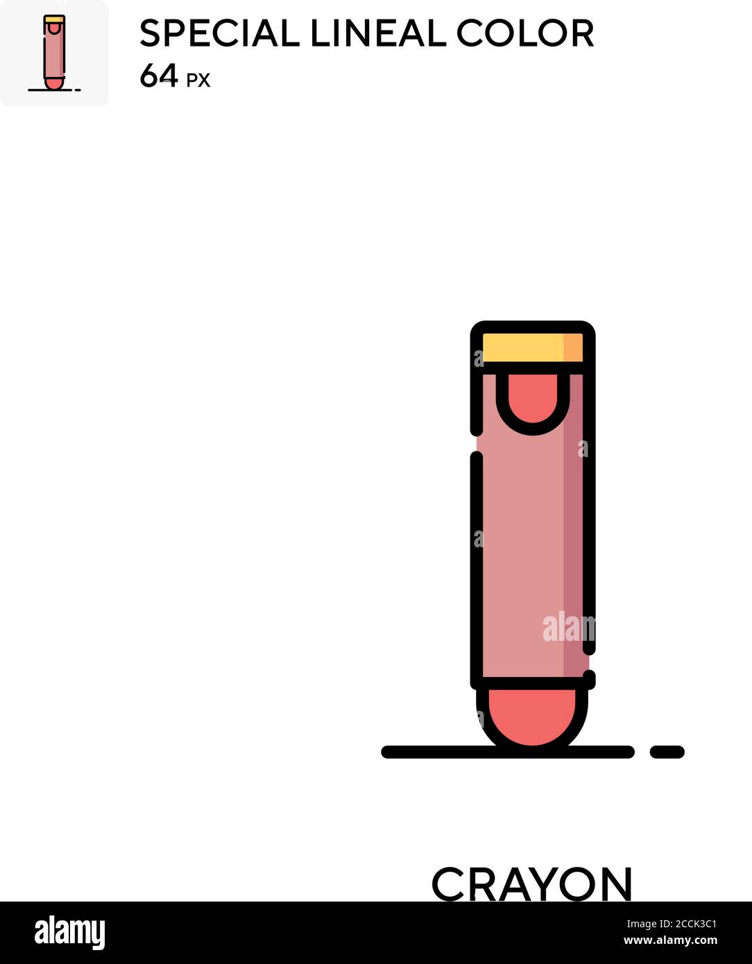 Crayon Special lineal color icon. Illustration symbol design template ...