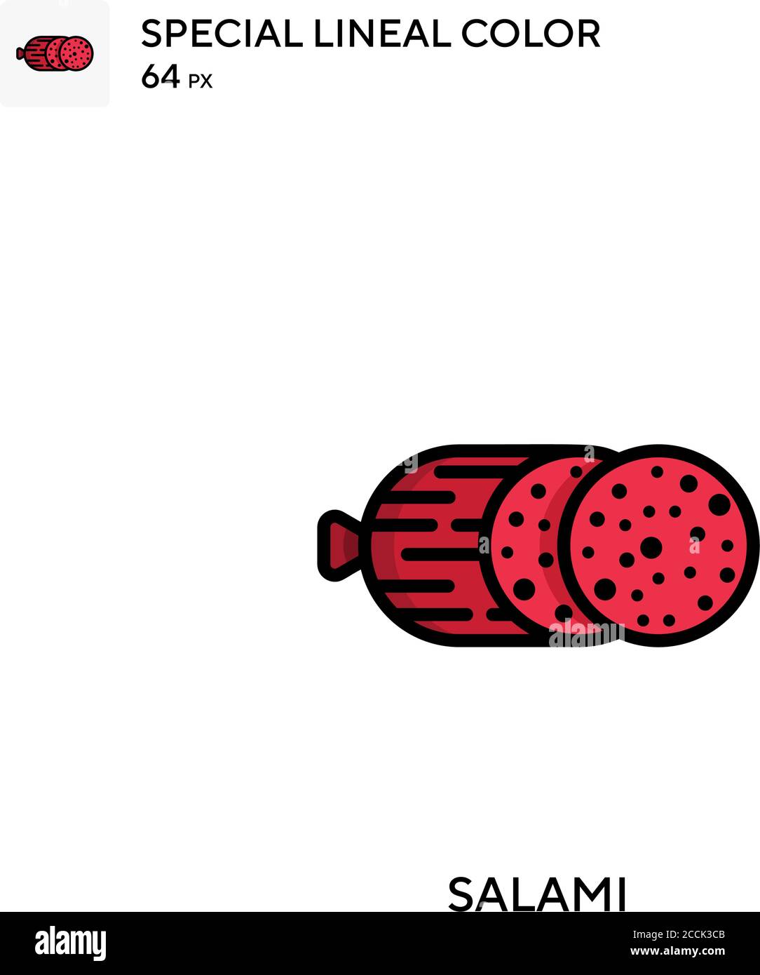 Salami Special lineal color icon. Illustration symbol design template ...