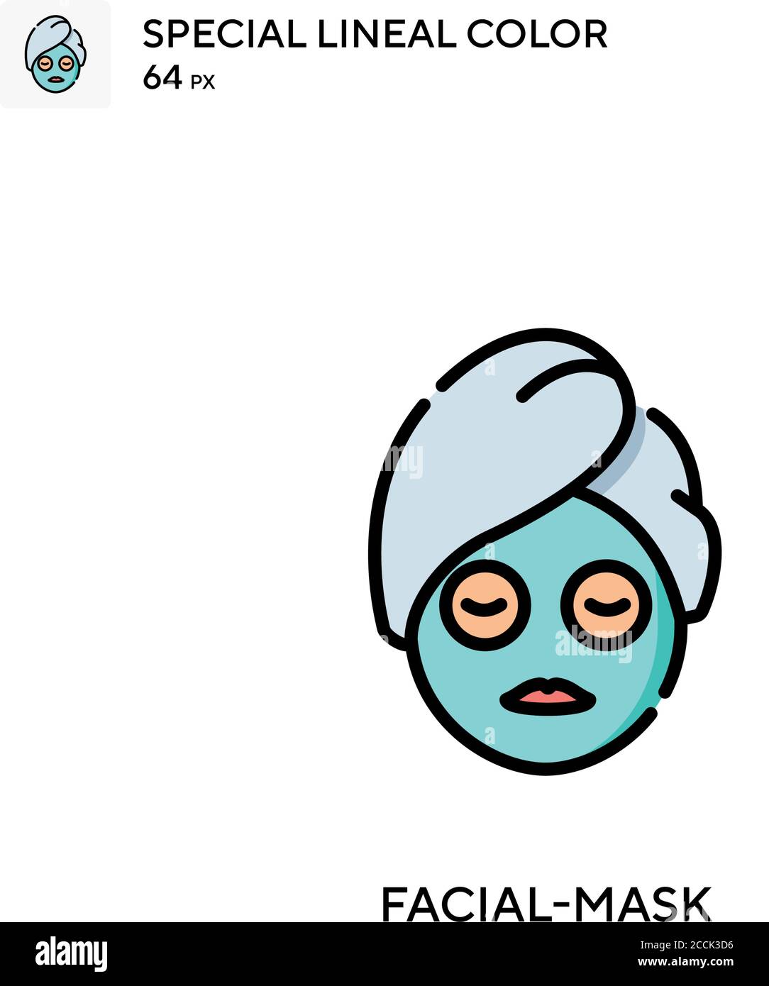 Facial-mask Special lineal color icon. Illustration symbol design ...