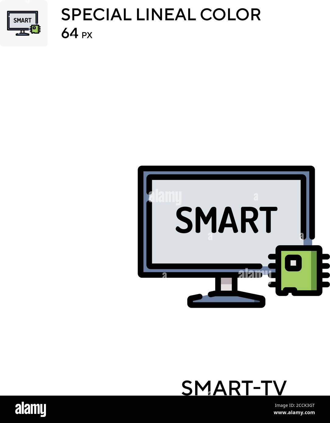 Smart-tv Special lineal color icon. Illustration symbol design template ...