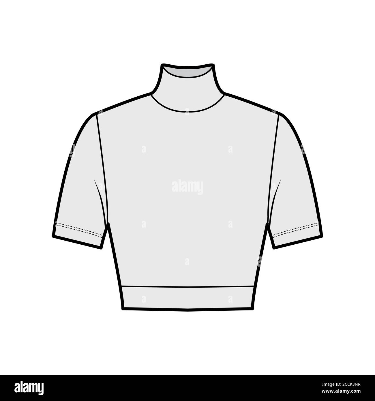 Cropped t shirt Stock Vector Images - Alamy