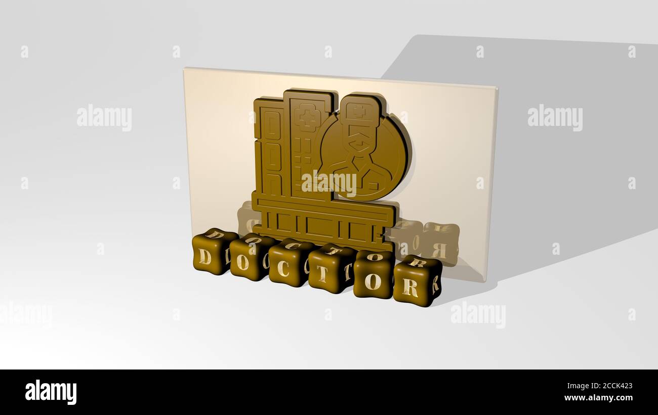3D graphical image of DOCTOR vertically along with text built by ...