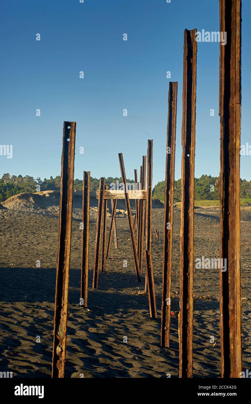 Breakwater pylons hi-res stock photography and images - Alamy