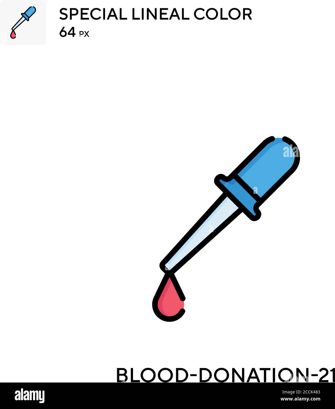 Blood-donation-21 Special lineal color icon. Illustration symbol design ...