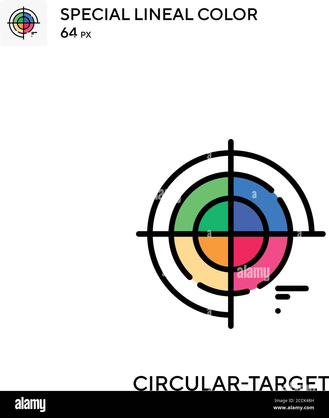 Circular-target Special lineal color icon. Illustration symbol design ...