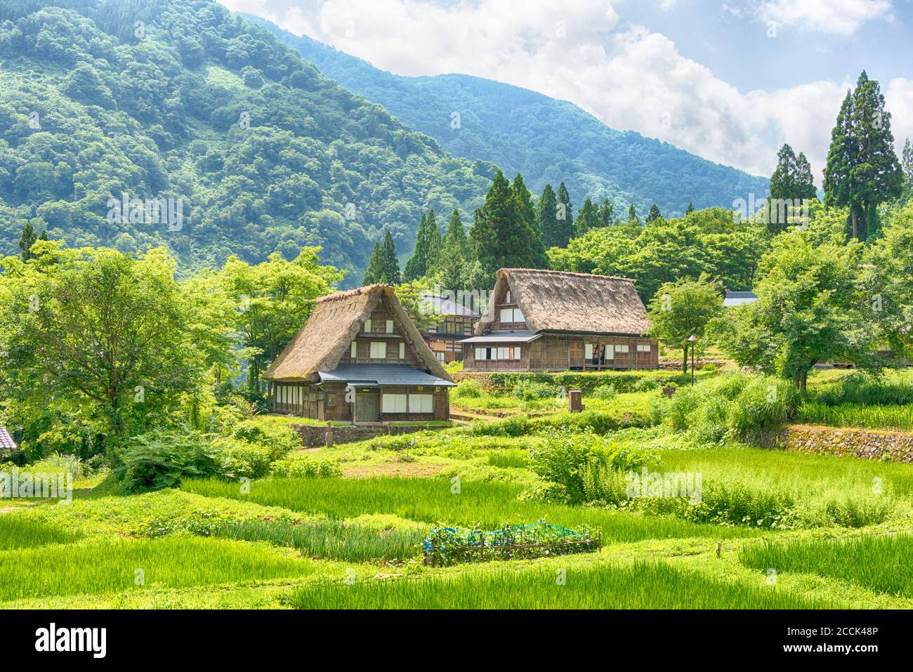 Nanto, Japan - Gassho-zukuri houses at Ainokura village, Gokayama area ...