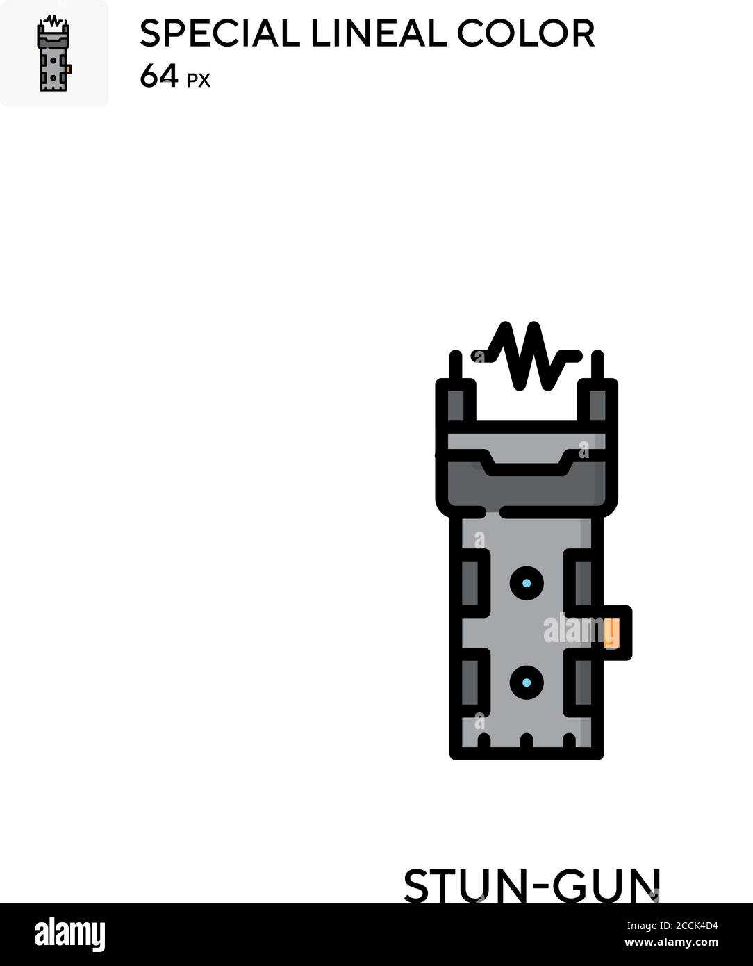 Stun-gun Special lineal color icon. Illustration symbol design template ...