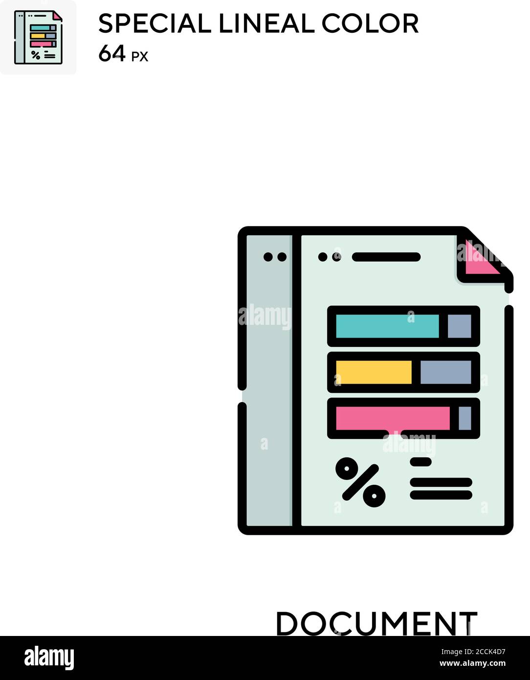 Document Special lineal color icon. Illustration symbol design template ...