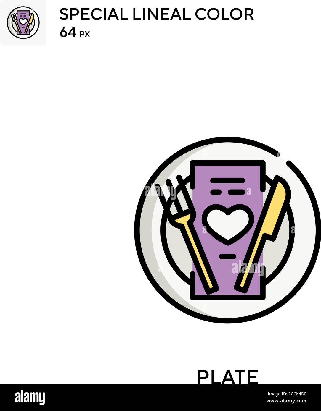 Plate Special lineal color icon. Illustration symbol design template ...