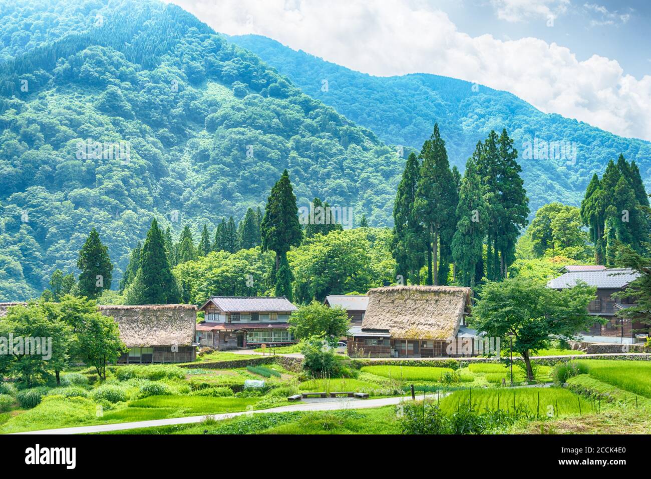Nanto, Japan - Gassho-zukuri houses at Ainokura village, Gokayama area ...