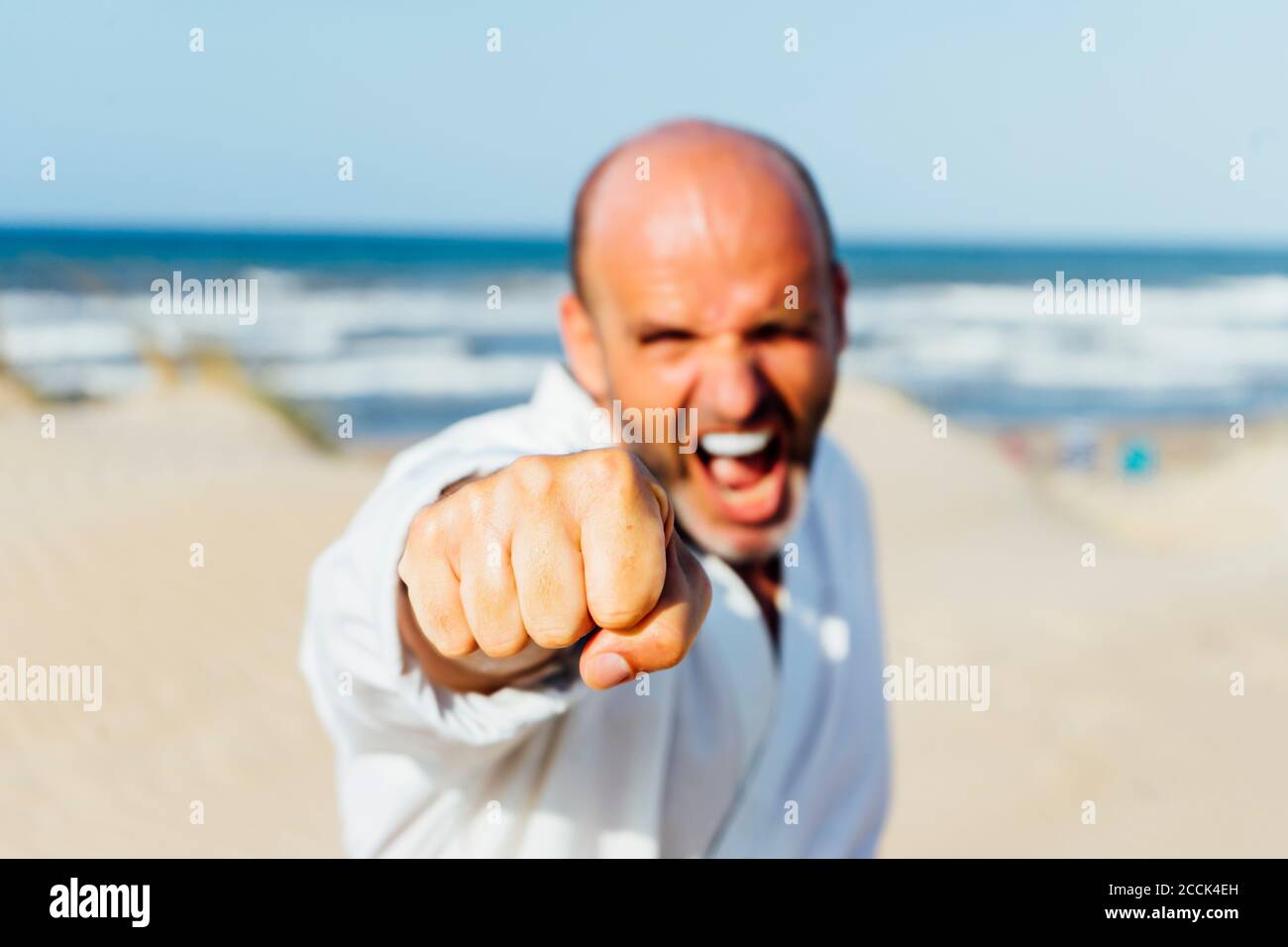 Punching the sky hi-res stock photography and images - Alamy