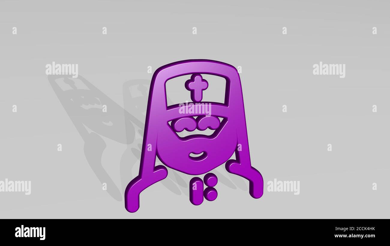 RELIGION MAN CHRISTIAN 3D icon casting shadow, 3D illustration Stock ...