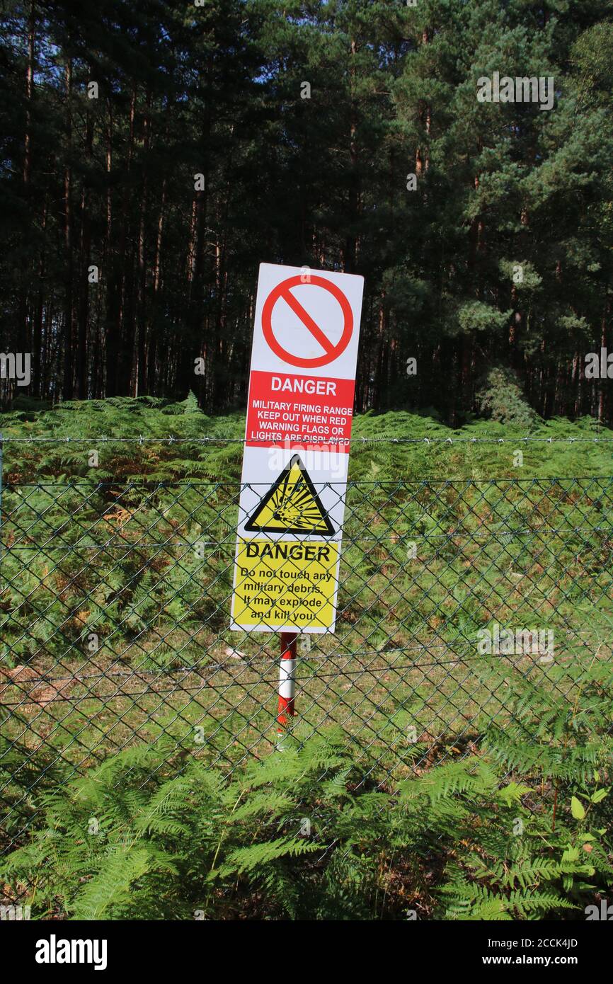 military warning signs about explosives Stock Photo - Alamy