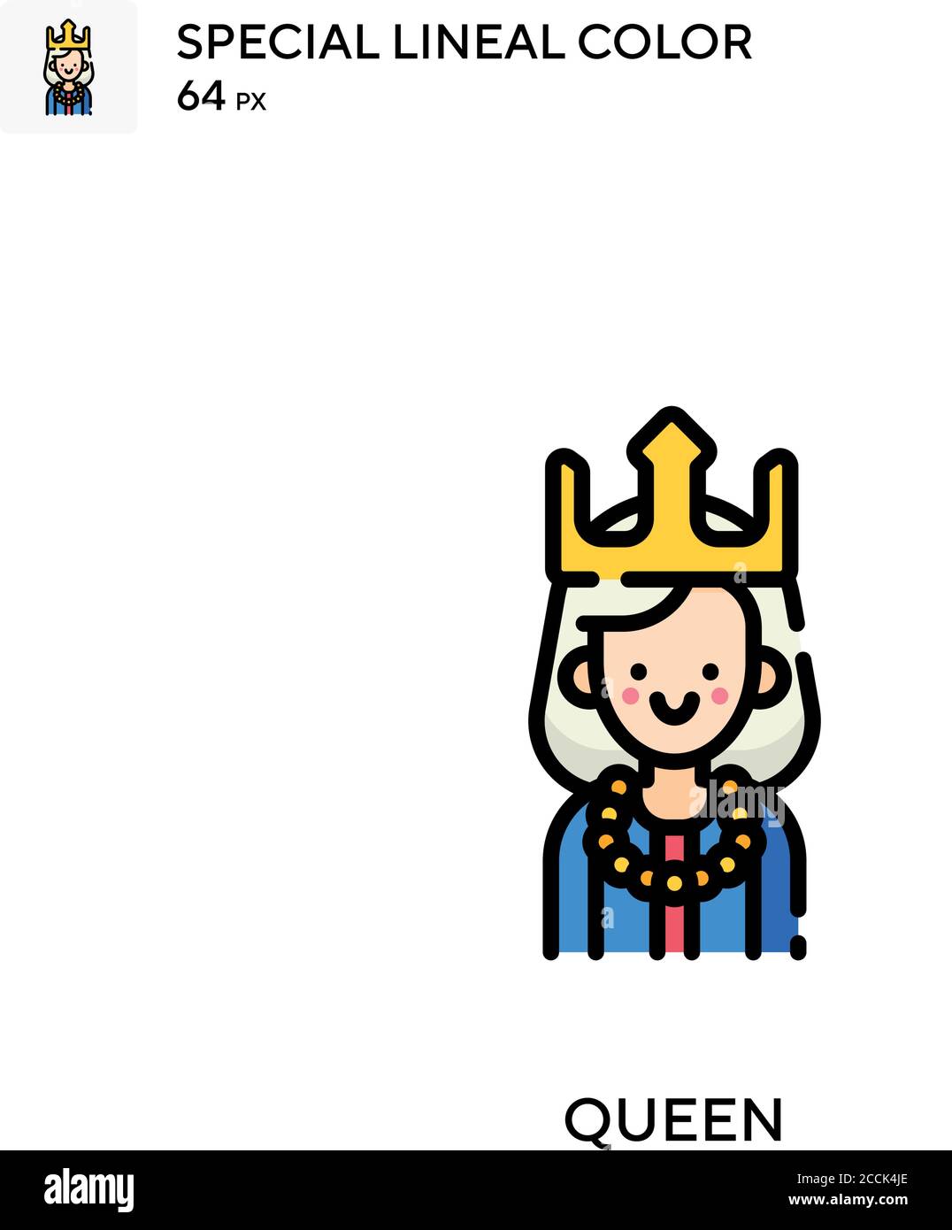 Queen Special lineal color icon. Illustration symbol design template ...