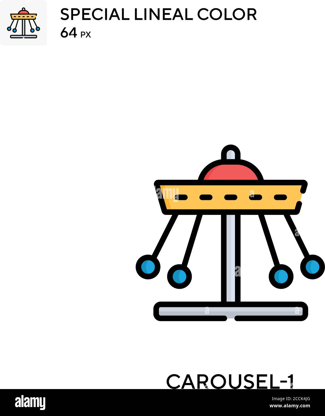 Carousel-1 Special lineal color icon. Illustration symbol design ...