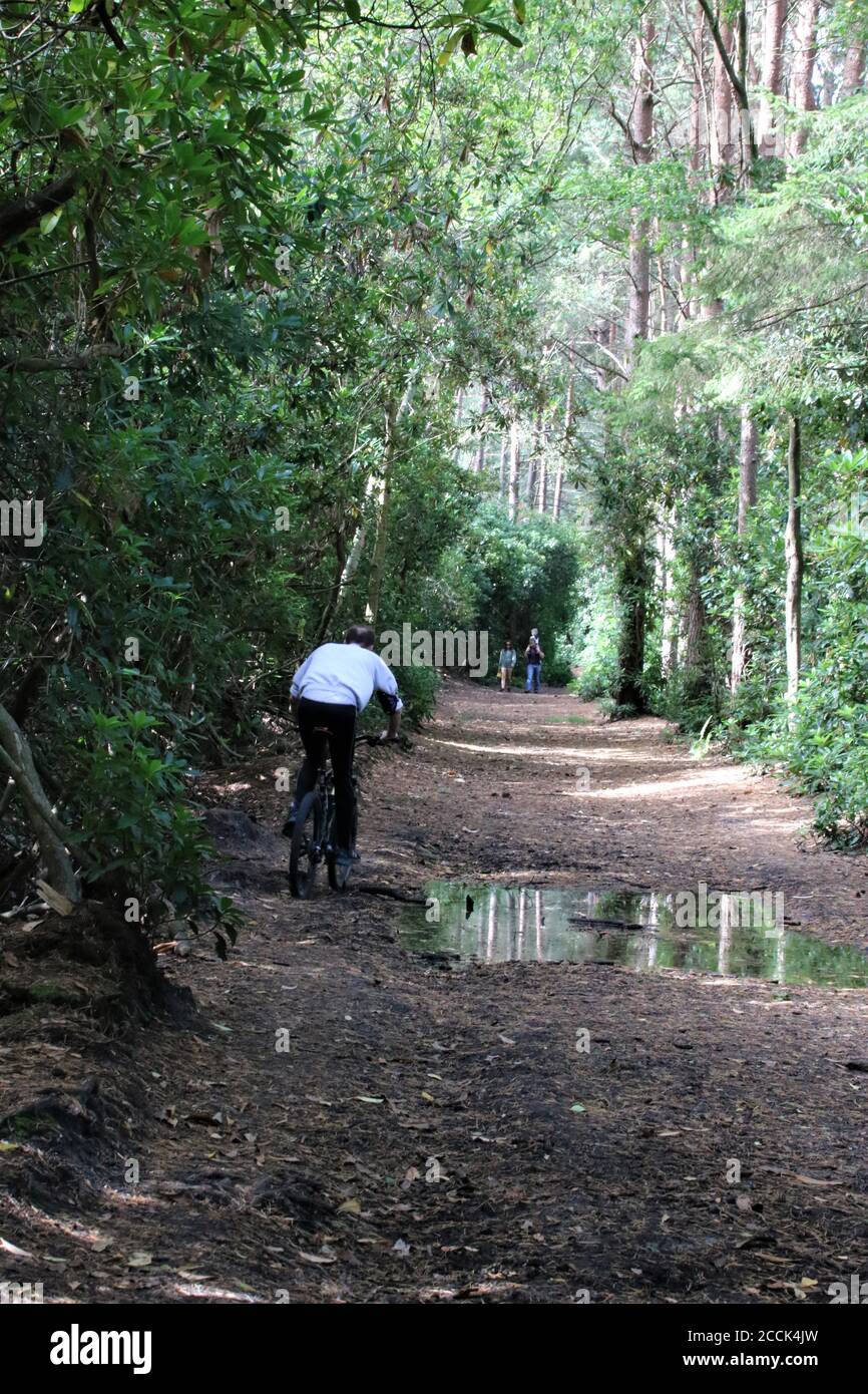 Cycling through puddle hi-res stock photography and images - Alamy