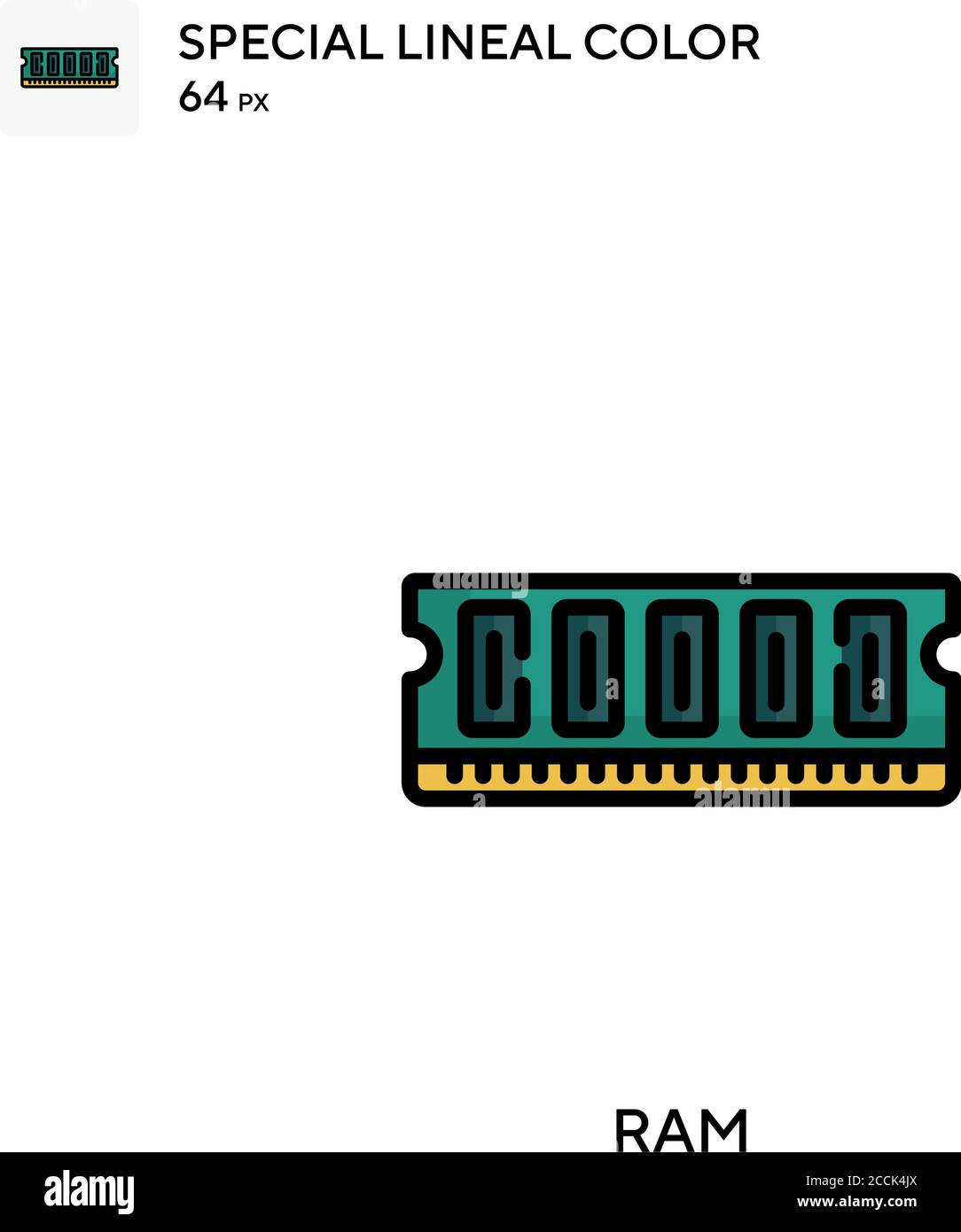 Ram Special lineal color icon. Illustration symbol design template for ...