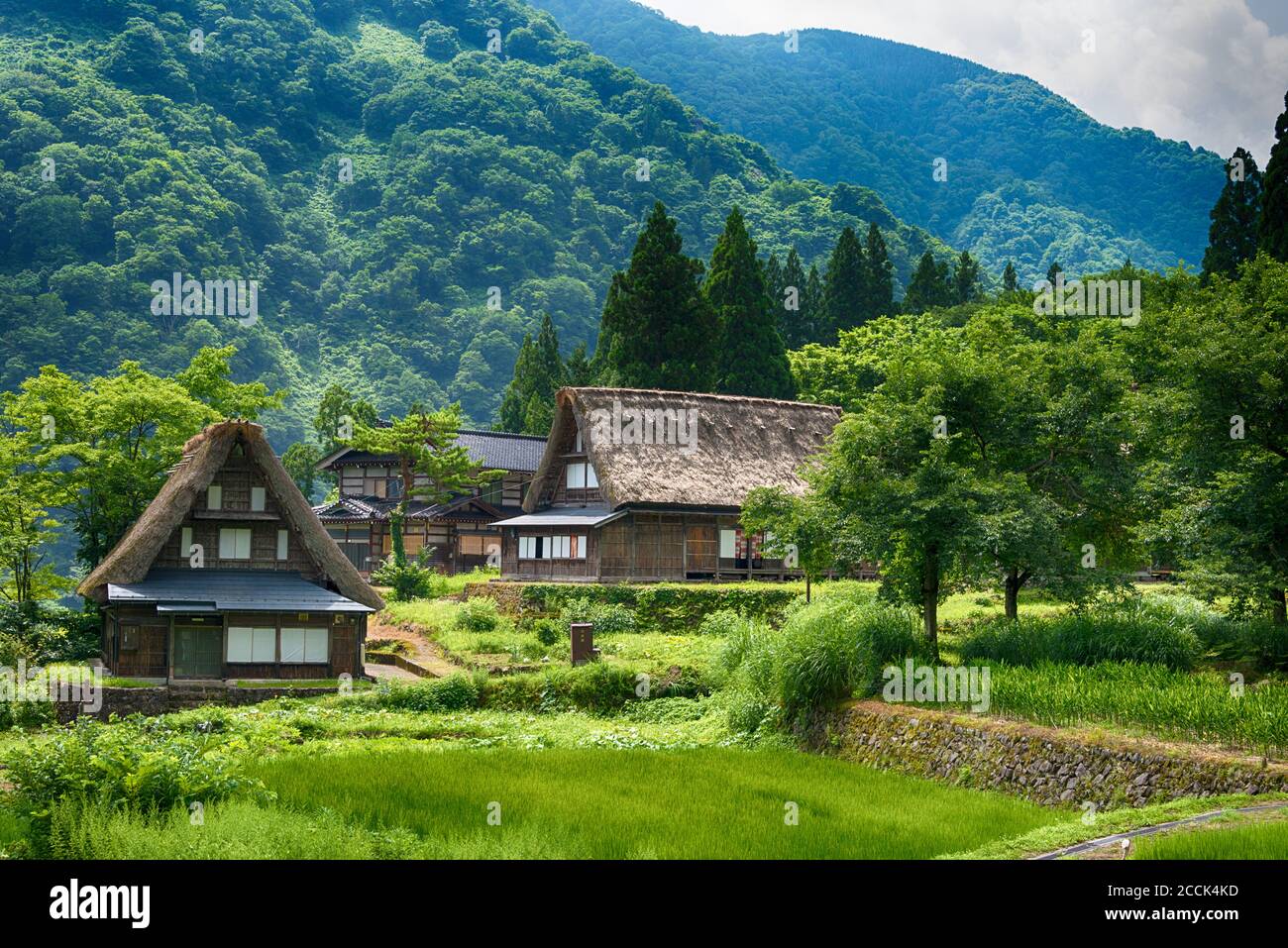Nanto, Japan - Gassho-zukuri houses at Ainokura village, Gokayama area ...