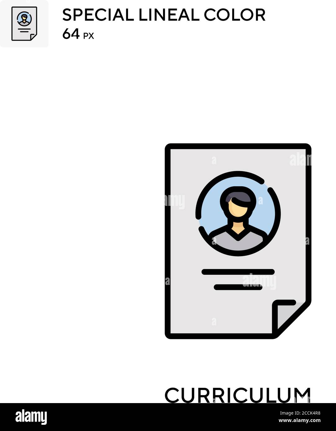 Curriculum Special lineal color icon. Illustration symbol design ...