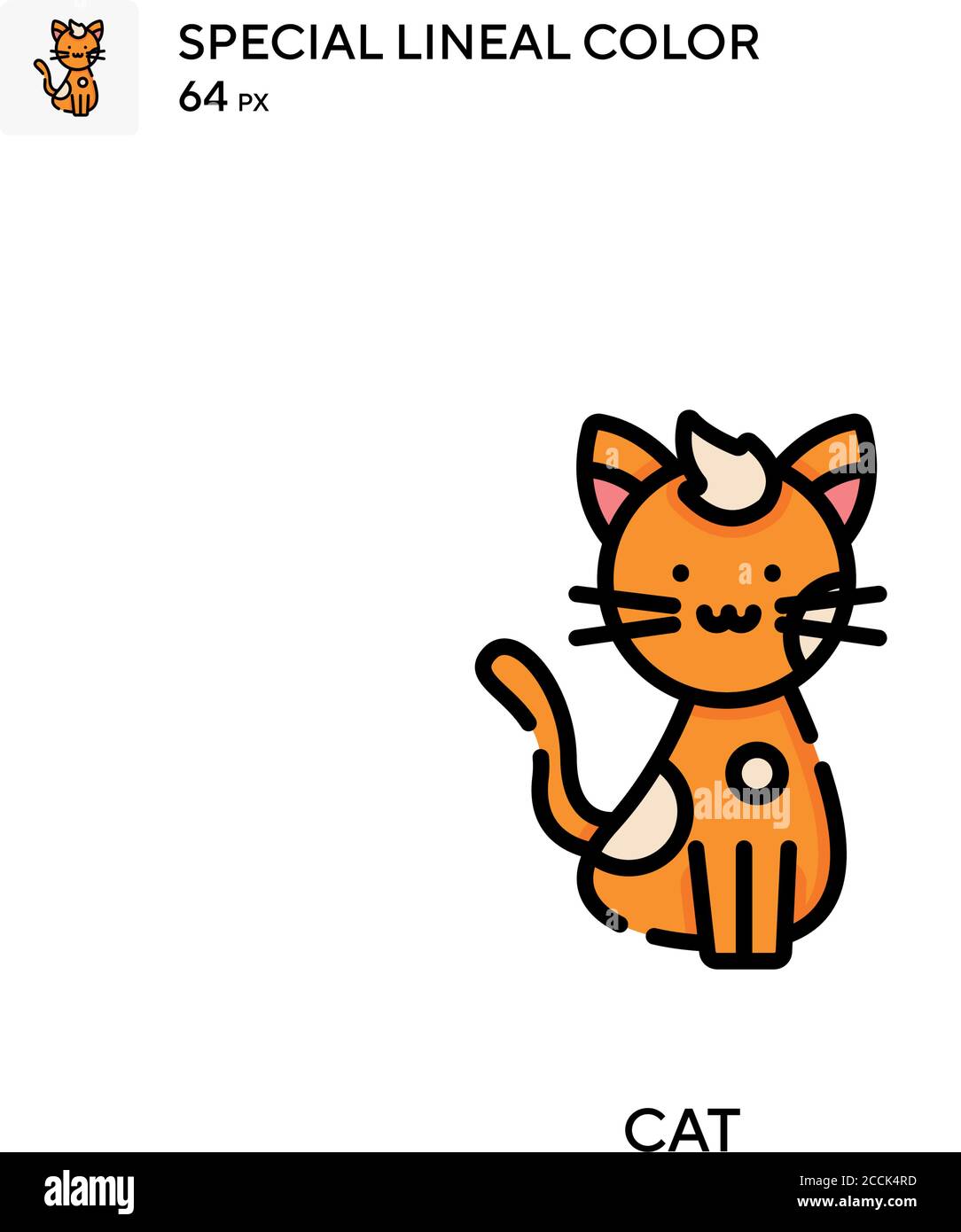 Cat Special lineal color icon. Illustration symbol design template for ...