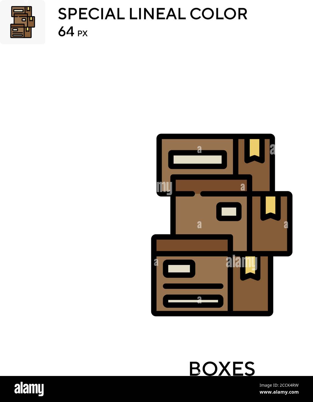 Boxes Special lineal color icon. Illustration symbol design template ...
